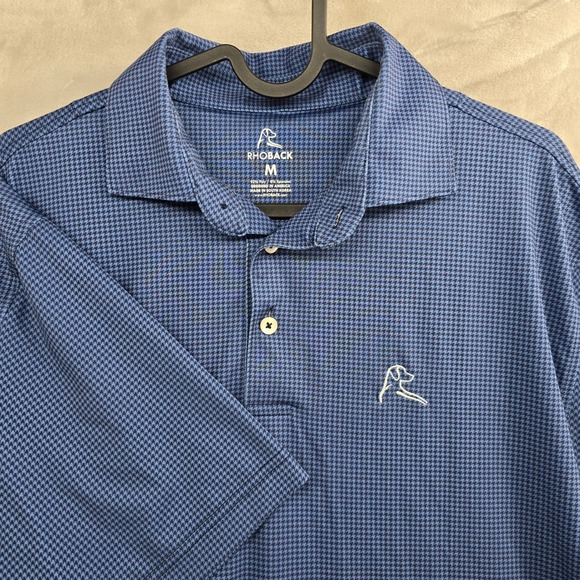 Rhoback | Shirts | Rhoback Size Medium Blue Houndstooth Performance ...